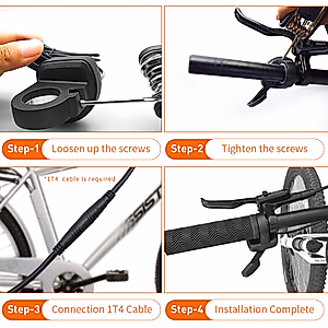 HUDAMZKY Ebike Thumb Throttle WUXING 108X Finger Throttle Left/Right Hand Electric Bike Scooter 3pin Controller Speed Governing Eletrric Accessories(108X R Waterproof Plug)