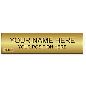 Lasercrafting Office Desk Name Plate or Wall / Door Sign - 2x8 or 2x10 - Laser Engraved Sign - CUSTOMIZE. Holder/bracket available. Choose colors and fonts. Great gift idea.