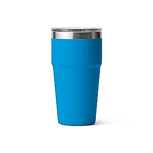 YETI Rambler 20 oz Stackable Tumbler, Stainless Steel, Vacuum Insulated with MagSlider Lid, Big Wave Blue