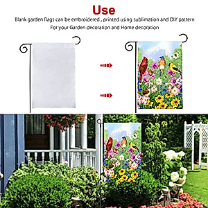 BULLETSHAKER Blank Garden Flag for Vinyl - Sublimation Flags Blank Polyester 3-Layer Weave Strands - DIY Plain Garden Flag 10Pcs 12 x 18 inches (30x45CM)
