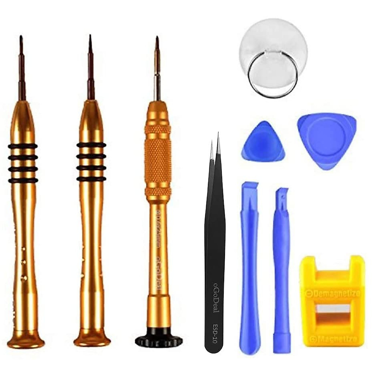 oGoDeal Screwdriver Set Kit for Apple iPhone 8 8 Plus 7 7 Plus 11 12 13 Pro Max Mini Screwdriver Set 1.5mm Phillips,0.8mm Star Pentalobe Screwdriver,Y 0.6mm Tri-point Triwing iPhone X Repair Tool Kit