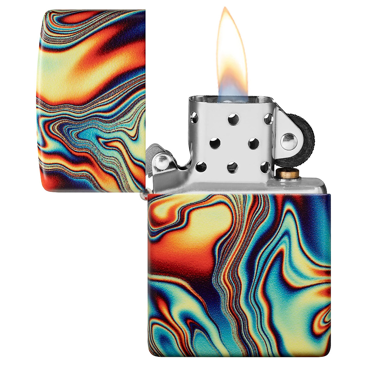 Zippo Colorful Swirl Design Glow in The Dark 540 Color Pocket Lighter
