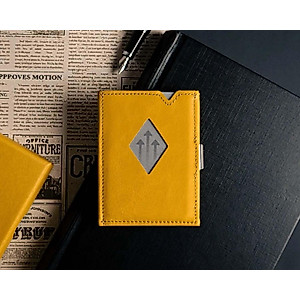 EXENTRI Leather Trifold Wallet - RFID Blocking w/Stainless Steel Locking Clip