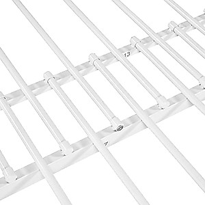 Polibi Twin Size Metal Daybed with Trundle, Extendable Day Bed Frame for Living Room Bedroom, No Spring Box Required, White