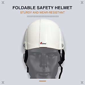 Foldable Hardhats Safety Helmet Bloom Outdoors Workplace Earthquake Collapsible Helmet Offices Public Facilities of Disaster Construction Hardhats Helmet (White)