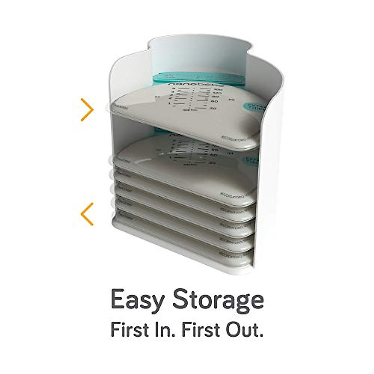 Nanobébé 100 Breastmilk Storage Bags Refill Pack – Fast, Even Thawing & Warming – Breastfeeding Supplies Lay Flat to Save Space & Track Pumping – Breastmilk Bags for Freezer or Fridge