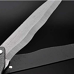 Edward Tools Heavy Duty Hedge Clippers - 25” Manual Garden Hedge Shears with Wavy Carbon Steel Blade for Trimming Shrubs, Boxwoods, Weeds, Bushes - Ergo Rubber Grip Handle