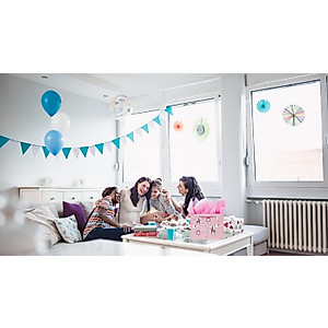 Lyforpyton Medium Gift Bags with Tissue Paper 9" Pink Zoo Gift Bags for Kids Girls Birthday Party, New Parents, Baby Shower