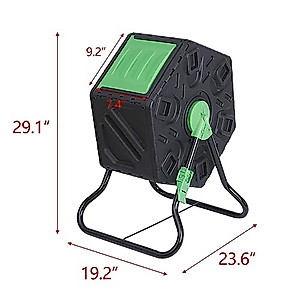 18.5 Gal Compost Bin Garden Composting Sturdy Compost Bins Tumbler Garden Yard