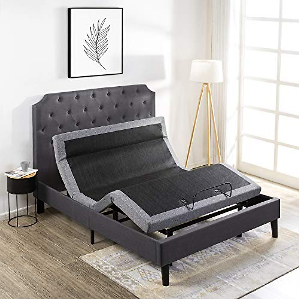 Mellow Genie 500 - Adjustable Bed Base, Unique Added Head Tilt, Wireless Remote Control, 5 Minute Tool-Free Assembly, Dual USB Charging Ports, Queen