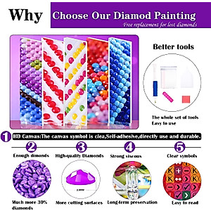 DIY 5D Diamond Painting Kits for Adults Ice Aisa Full Drill Diamond for Adults, Cartoon Diamond Painting Arts for Adults, Painting Rhinestone Embroidery Pictures, Ice, 16x12inch