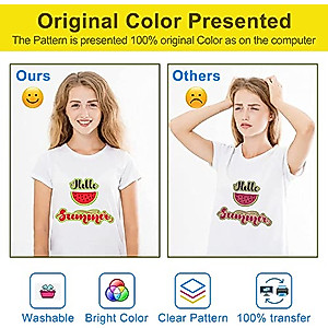 Yamation DTF Transfer Film Glossy: 8.5" x 11"inch 50 Sheets PET Paper Glossy Clear Cold Peel Direct to Film Transfer Film for Tshirt