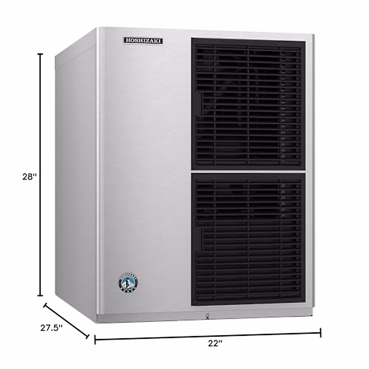 Hoshizaki KM-350MAJ 22-Inch Air-Cooled Modular Crescent Ice Machine Maker, 489 lbs/Day, Stainless Steel, 115v, NSF