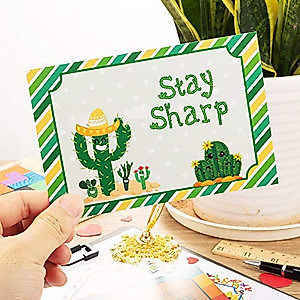 Outus 60 Pieces Back to School Thinking of You School Themed Blank Postcards Colorful Cute Postcards Accessories for Teachers Students Showing Love Encouragement and Support (Mexican Style)