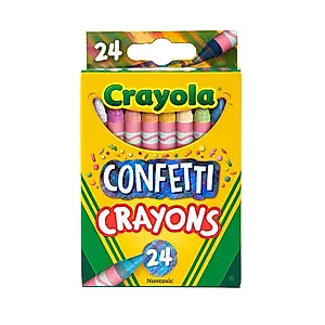 Crayola® Confetti Crayons, Assorted Colors, Pack Of 24 Crayons