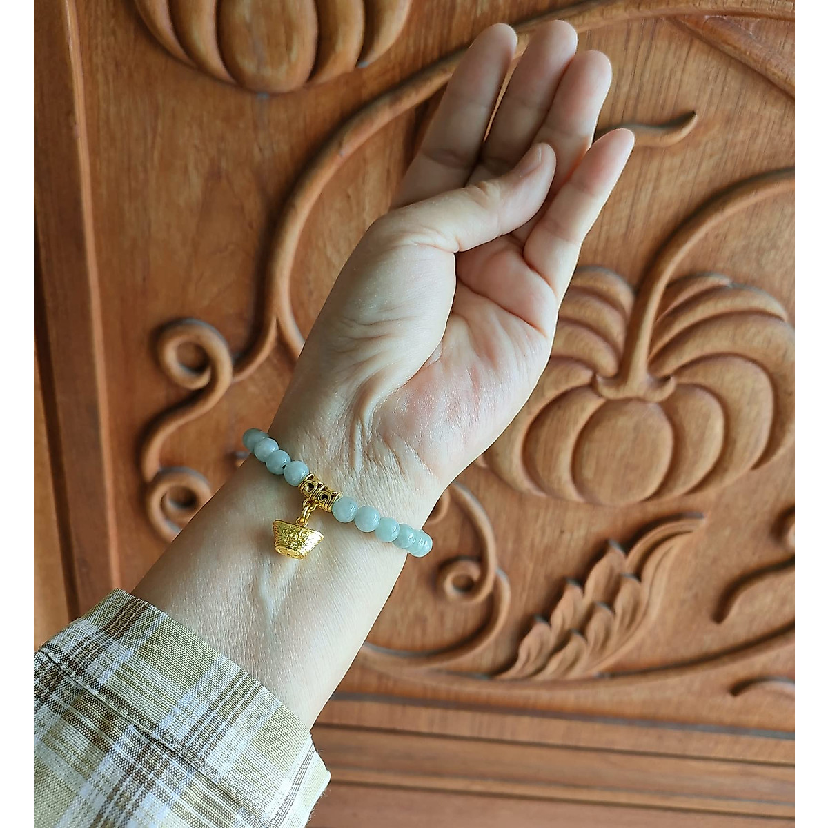 Heavens Tvcz Thai Jade Bracelet Women Good Luck Gems Real Ring Business Luck, MONEY ATTRACTION Bead Good Luck and Wealth Jewelry Adjustable Elastic