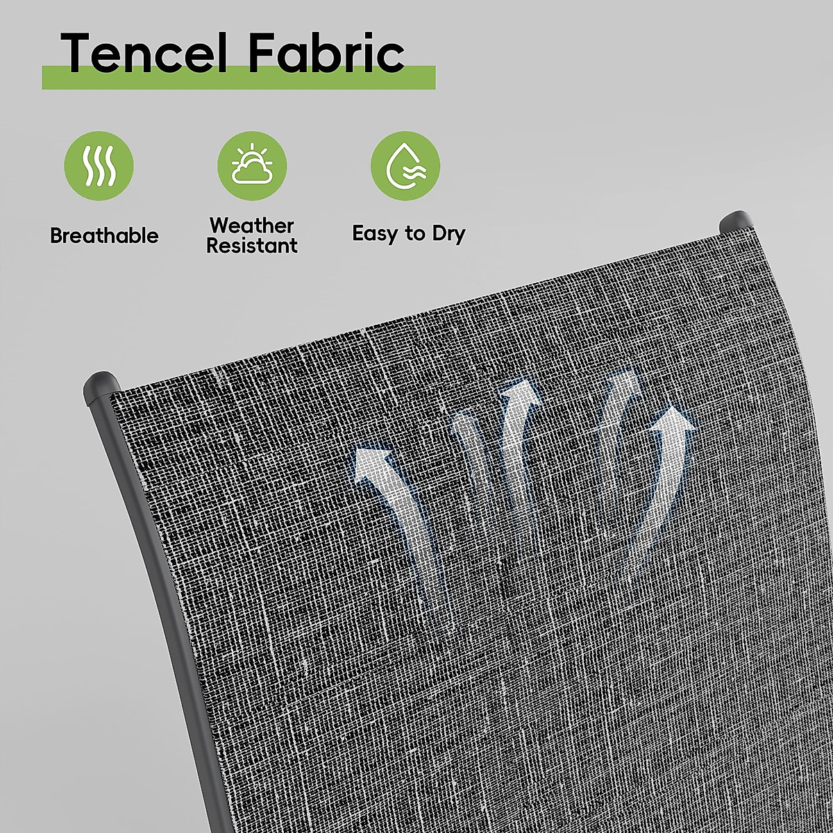 Redpick Patio Chairs Set of 6, Outdoor Dining Chairs Stackable for All Weather, Breathable Metal Modern Outside Furniture Chair for Pool Side, Garden, Backyard Deck, Dark Grey