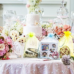 100PCS Premium Sheer Organza Bags, White Wedding Favor Bags with Drawstring, 5x7 inches Jewelry Gift Bags for Party, Jewelry, Festival, Makeup Organza Favor Bags,net gift bags,drawstring goody bags,Penetrating Light Fruit Protection Bags