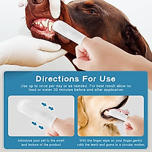 Morikey Dog Teeth Cleaning Wipes Nature Pet Dental Finger Wipes for Dogs Cats Remove Bad Breath,Reduce Plaque and Tartar Buildup Disposable Gentle Pet Dental Care-50Ct