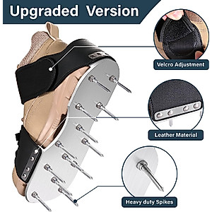 Lawn Aerator Shoes for Grass, Aerator Lawn Tool for Grass, Aerating Shoes for Lawn, Heavy Duty Spike Shoes for Soil, Lawn Aeration Soil Yard Aerator Shoes for Lawn Patio Yard