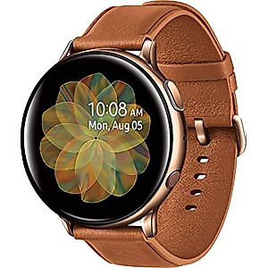 Samsung Original Galaxy Watch Active2 Enhanced Sleep Tracking Analysis Stainless Steel CASE (International Model) (Gold, 44mm) (Ren