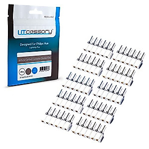 Litcessory 6-Pin to Cut-End Connector for Philips Hue Lightstrip Plus (Solder-On) (10 Pack, White - Standard 6-PIN V3)
