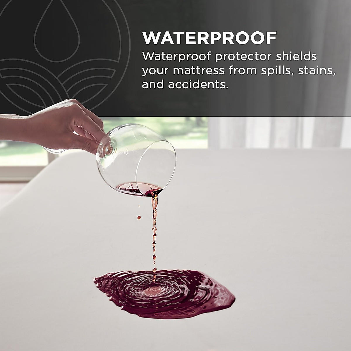 Tempur-Pedic TEMPUR-Protect Waterproof Mattress Protector, Full, White