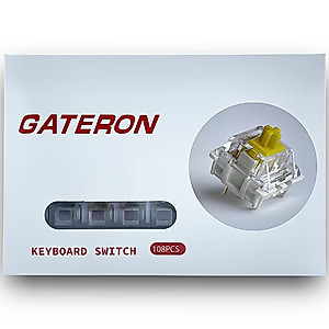 DRAOZA Gateron G Brown Pro Switches,3-Pin Pre Lubed RGB SMD Tactile Switches for MX Gaming Mechanical Keyboard (108PCS,Brown)