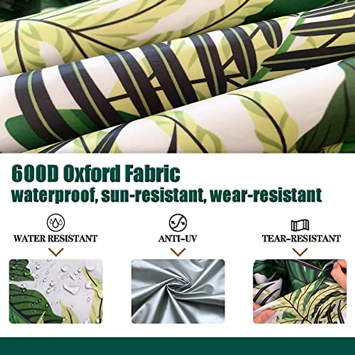 Iceberg Elf Outdoor Papasan Cushion Cover Only,(for 47in-55in Papasan Cushion Cover Waterproof) Zipper Design for Easy Closure and Removal, Silky Smooth Fabric