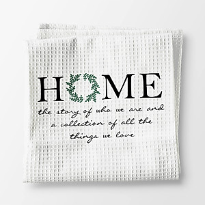 Voatok Minimalist Home Garland Bath Towel,Family Sweet Gifts Decorative Towel,New Home Housewarming Decor,Mom Gifts