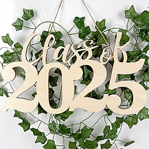 Class of 2025 Wooden Sign Graduation Party Decorations 2025 First Day of School Wood Cutout Sign 2025 Ornament Graduation Photo Booth Prop Wood Sign