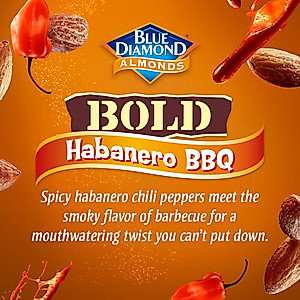 Blue Diamond Almonds Habanero BBQ Flavored Snack Nuts, 25 Oz Resealable Bag (Pack of 1)