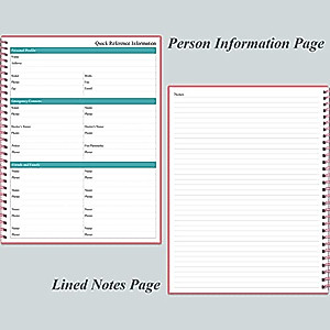 Meeting Notebook for Work with Action Items - A4 Spiral Project Planner Notebook for Note Taking, Office/ Business Meeting Notes Agenda Organizer for Men & Women, 80Sheets / 160 Pages, 8.5" x 11", Pink