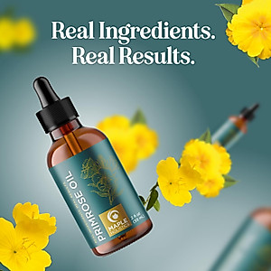 Pure Evening Primrose Oil for Skin - Cold Pressed Natural Face Moisturizer and Nourishing Hair Oil - Use in DIY Skin Care for Dry Flaky Skin Hydration and as a Carrier Oil for Essential Oils Mixing