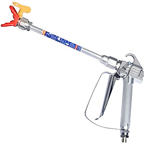 JWGJW 120028 Airless Paint Spray Gun,High Pressure 3600 PSI /517 Tip Swivel Joint with 10 Inch Extension Pole