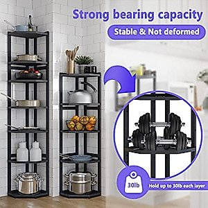 Auroglint Pan Organizer Rack for kitchen, Adjustable Pan Pot Rack with 5 Tiers, Heavy Duty Pot Organizer Premium Kitchen Organization