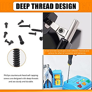 Rustark 1300Pcs M2 M2.6 Black Flat Head Phillips Cross Small Wood Screws Tapping Screws Electronic Screws Assortment Kit 5mm 6mm 8mm 10mm 12mm 16mm Tapping Screws Small Metric Micro Screw Set