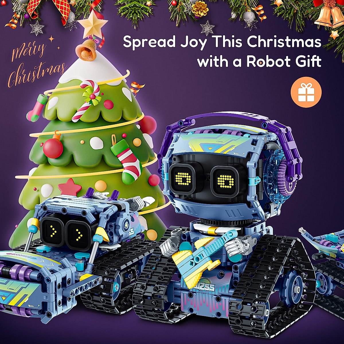 Sillbird Robot Building Kit with Remote Control Christmas STEM Gifts for Kids Boys Ages 8-12, Coding Robotic Projects Creative Toys for Birthday - Build 5in1 Model with 433 Pieces