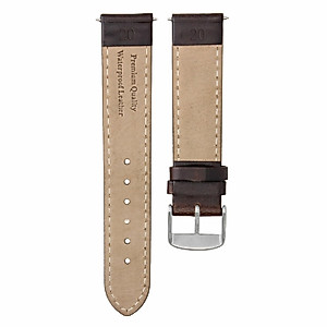 Ewatchparts 20MM SMOOTH LEATHER WATCH STRAP BAND COMPATIBLE WITH IWC PILOT PORTUGUESE TOP GUN BROWN WS