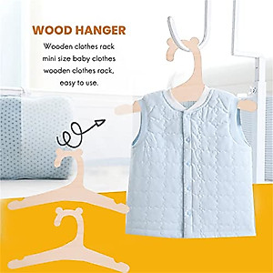 Newborn Hangers for Baby Clothes ,Baby Children Wooden Hangers for Clothes Hangers - 6 Pcs ,30 Pcs Set (9 inches)