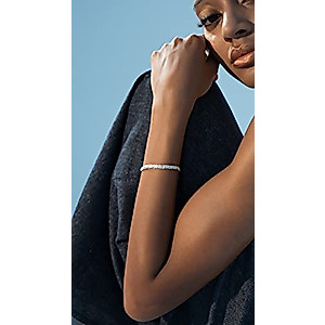 Miabella Italian 925 Sterling Silver 4mm Flat Byzantine Link Chain Bracelet for Women Teens, 925 Made in Italy (Length 7 Inches (Small))