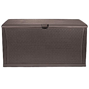 Barton Deck Box 120 Gallon Outdoor Patio Storage Bench Shed Cabinet Container Furniture Pools Yard Tools Porch Backyard