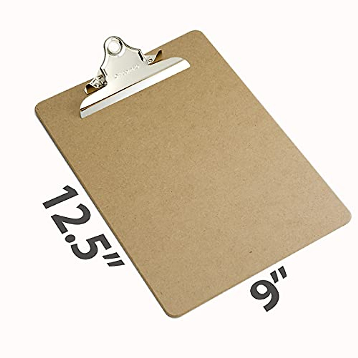 Officemate Recycled Wood Clipboard, Letter Size, 9" x 12.5" with 6" Clip, 3 Pack (83133),Brown