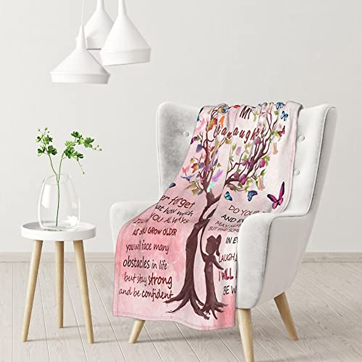 Birthday Gifts for Granddaughter,Granddaughter Birthday Gifts from Grandma,Granddaughter Blanket Gifts for Christmas Birthday Wedding Anniversary Graduation Valentine for My Granddaughter 50"x60"