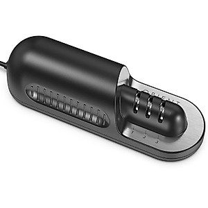 Electric Knife Sharpener - Professional 3 Stage Electrical Sharpening System for All Knives and Serrated Blades - Sharpen, Hone and Polish - Non-Slip Base, Magnet Compartment for Waste Collection