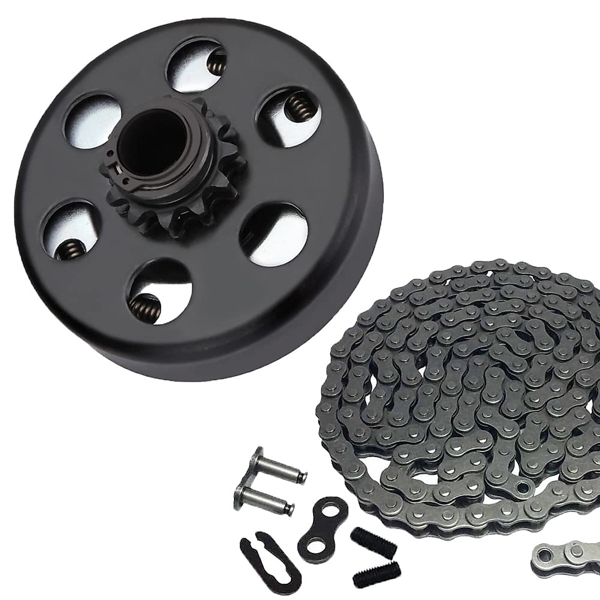 Go Kart Clutch 3/4 Bore 12T with #35 Chain, Centrifugal Clutch Fit for Go Kart Minibike Engines 3/16 Key Way