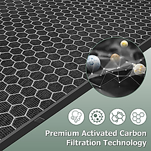 Improvedhand 116130 Filter Replacement for Winix 5500-2 and AM80 Air Puri-fier, Include 1 Set H13 True HEPA Filter and Activated Carbon Odor Filter
