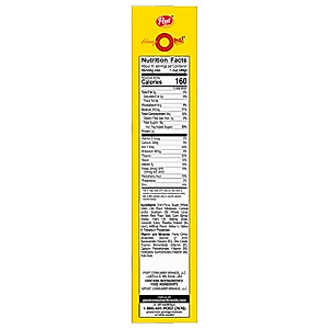 Honey Ohs! Crunchy Breakfast Cereal Os Made with Sweetened Corn, Oats and Rice, 14 OZ Box (Pack of 8)