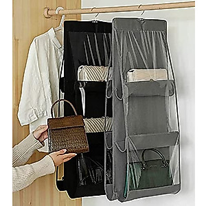 GUAGLL Wardrobe Storage Bag for Handbag Non-Woven Tote Bag Storage Wall Hanging Bag Finishing Storage Bag