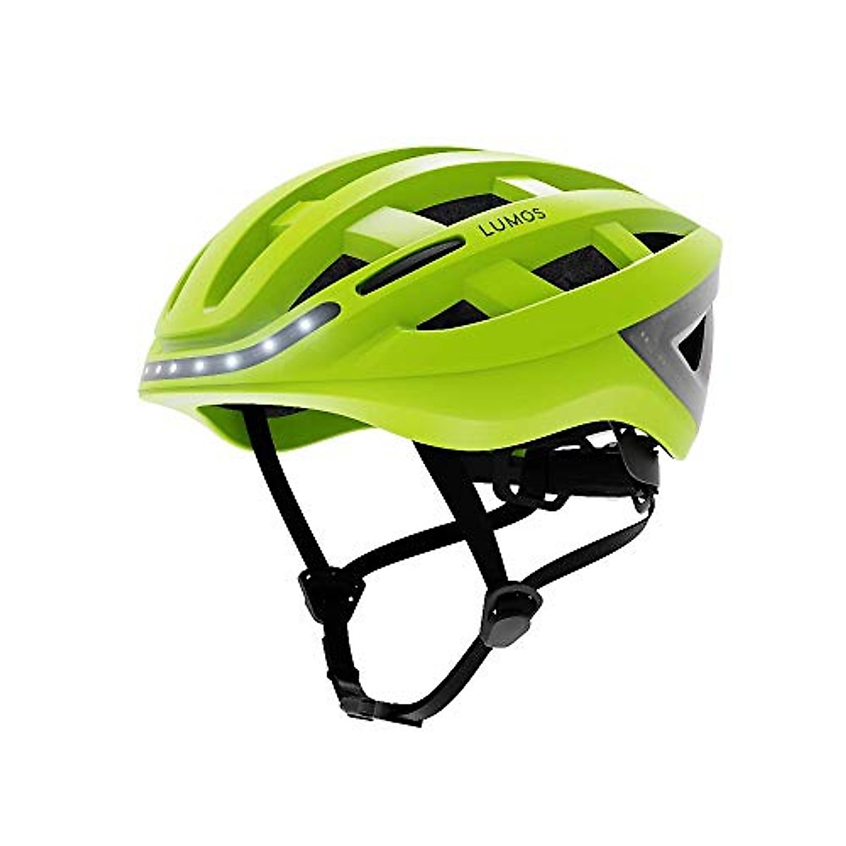 Lumos Kickstart Smart Bike Helmet | Front and Back LED Lights with Turn Signals | Electric Lime with MIPS